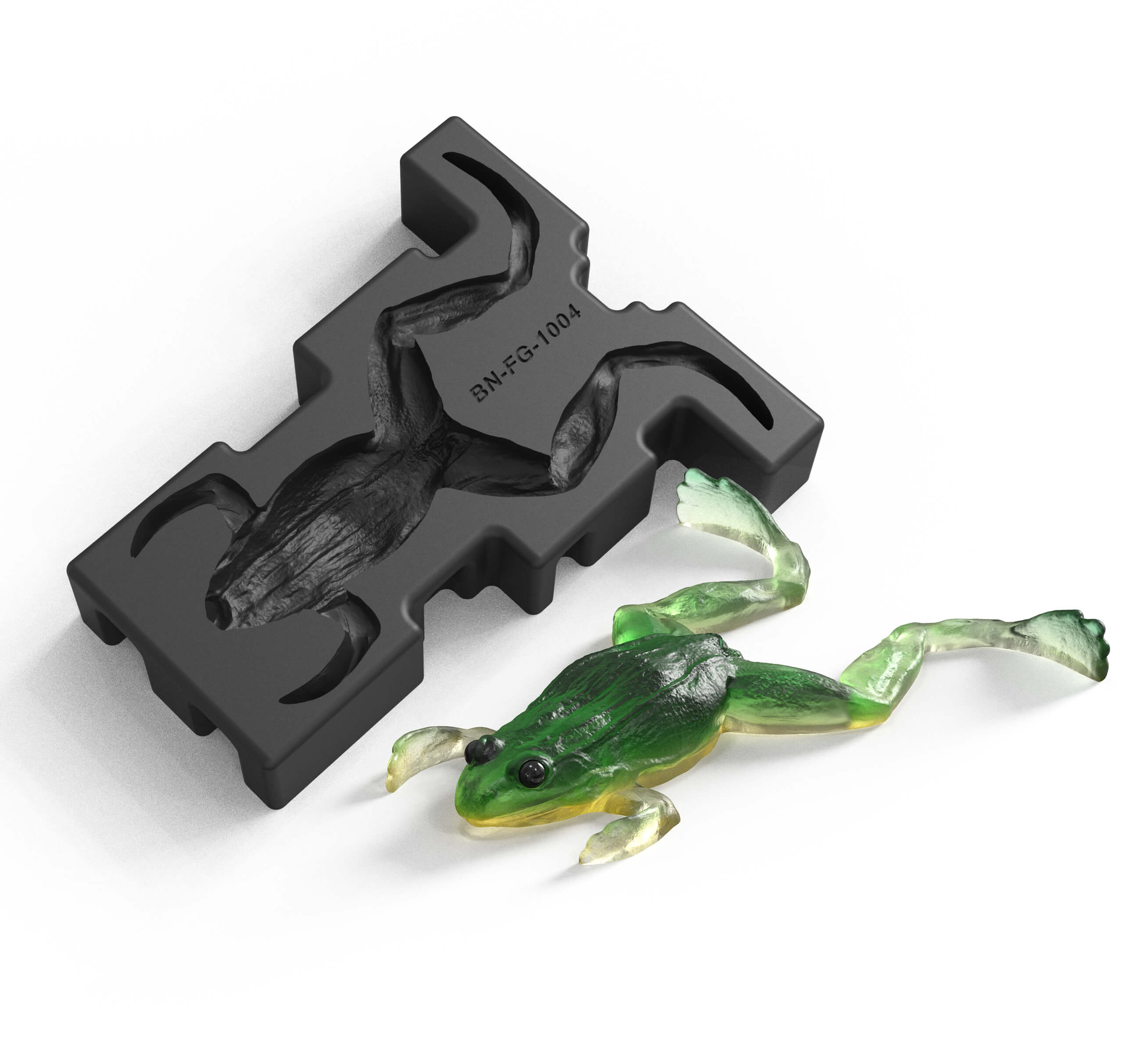 Highly realistic frog-shaped soft lure mold – BAIT NEST